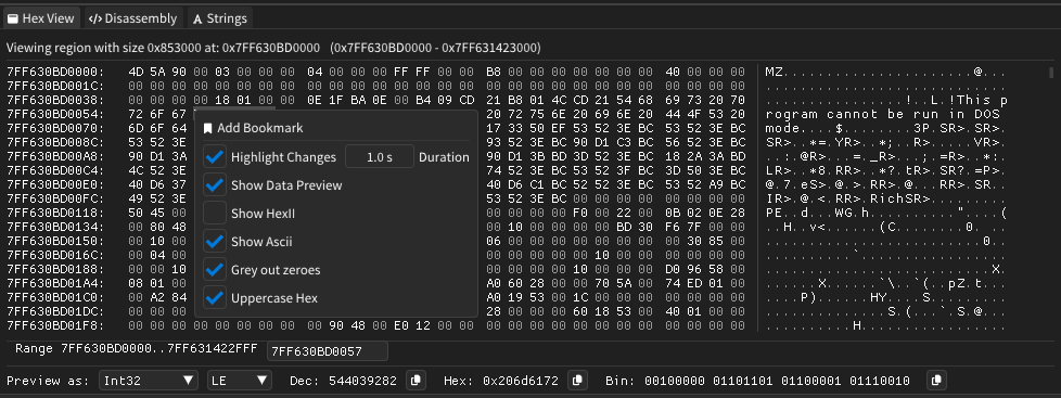 Hex Viewer - Memril Documentation